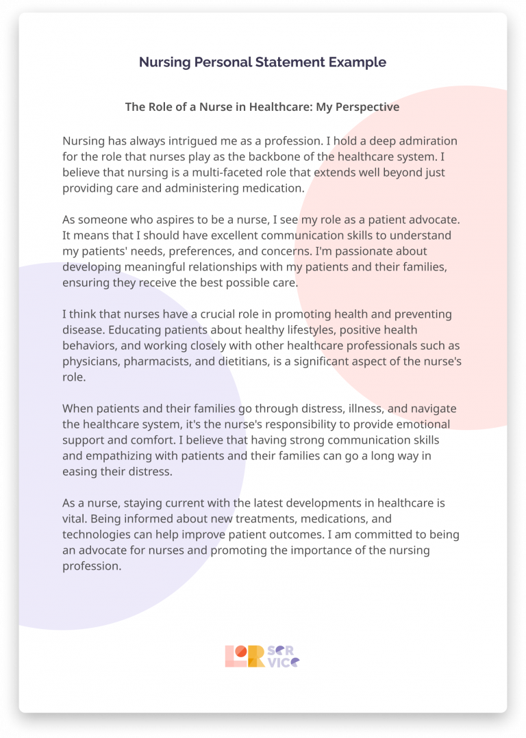 Order Powerful Personal Statement for Nursing School From Us