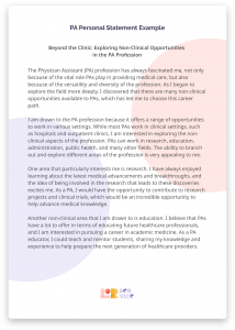 Get Number One PA School Personal Statement Assistance